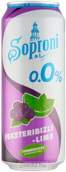 Vásárlás: Soproni 0, 5L Feketeribizli-Lime Ízű Alkoholmentes Dobozos ...
