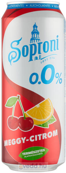 Vásárlás: Soproni 0, 5L Meggy-Citrom Ízű Alkoholmentes Dobozos Sör (DRS ...