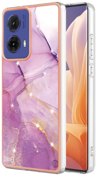 IMD MARBLE Husă de protecție pentru Motorola Moto G85 5G PURPLE (Husa ...