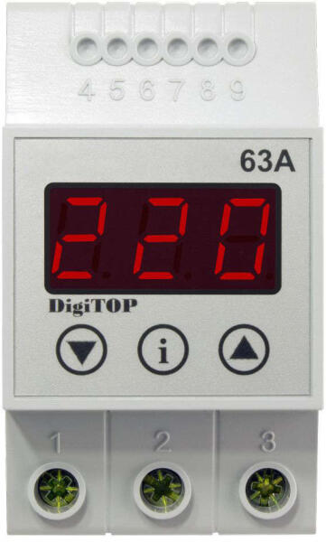DigiTOP Releu de protectie tensiune 63A DigiTop VP-63A (380162) (Siguranta automata, contor ...