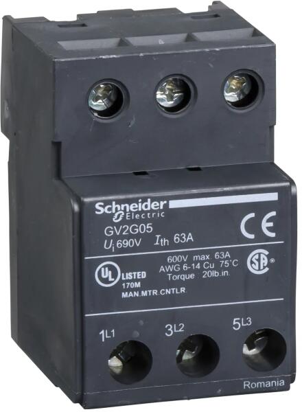 Schneider Electric TeSys GV2 TeSys D & TeSys U - terminal block - 3P ...