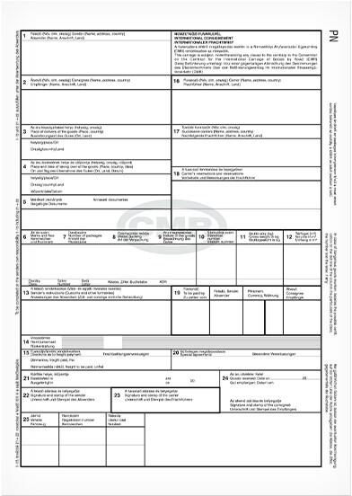 Formular de scrisoare de trăsură CMR 4 exemplare (Formular) - Preturi
