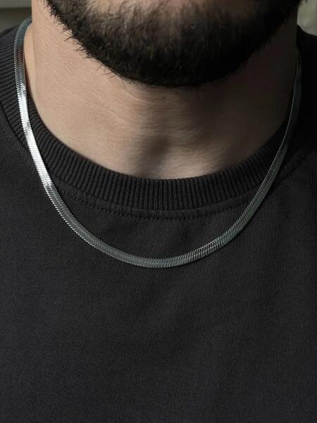 Modart Lant lat din argint pentru barbati, argint 925 rodiat, model ...