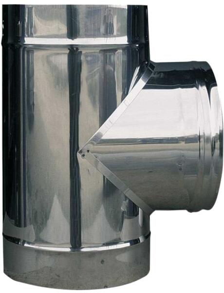 Teu Element Cos Fum cu capac 90°, Inox AISI 304, Ф150 (Cos de fum ...