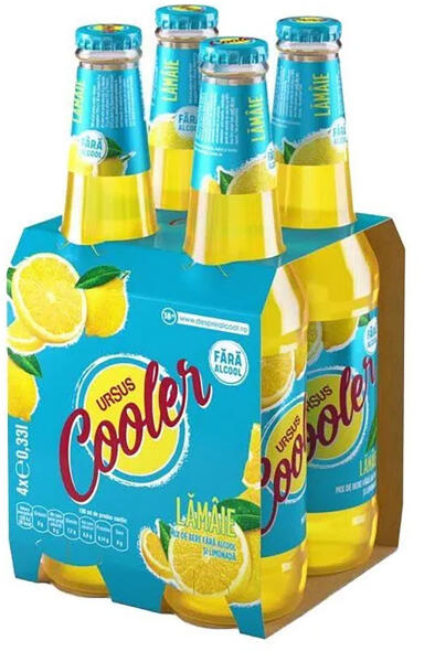 Ursus Bere cu lamaie fara alcool, Ursus Cooler, 4 x 330 ml (206940 ...
