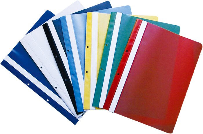 Optima Dosar plastic cu sina, cu gauri, 10 buc set, Optima - bleumarin ...