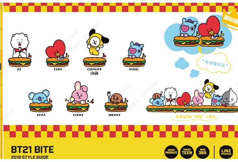 MINISO Figurina surpriza MINISO, seria BT21 Burger Party Series ...