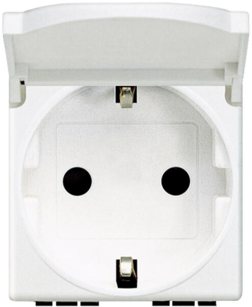 Legrand Priza schuko cu capac, 2P+T, 16A, 2 module, alba, Matix ...