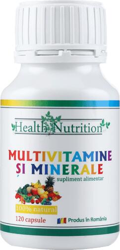 Health Nutrition Multivitamine si Minerale 100% naturale, 120 capsule ...
