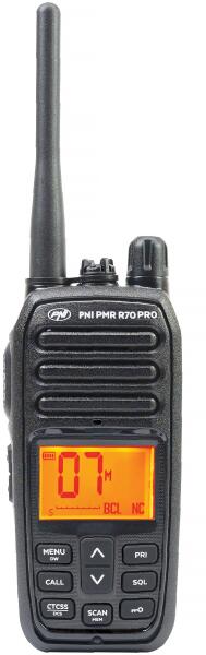PNI Statie radio portabila PNI PMR R70 PRO 446MHz, 16CH 0.5W, 99 canale programabile PC, tonuri ...