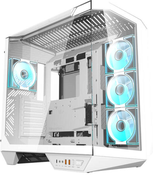 darkFlash DY470 White + 4 fans ház árak, olcsó Számítógép ház akció, PC ...