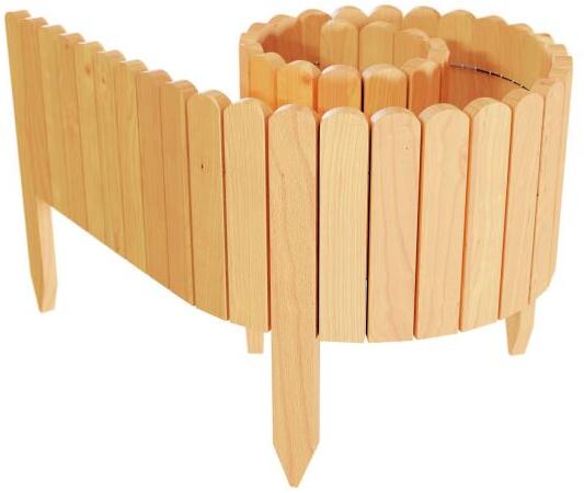 Artool Gard de gradina decorativ din lemn, natur, 200x30 cm GartenVIP ...