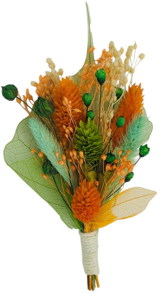 Eventissimi® Cocarda flori pentru piept, din plante Naturale Uscate ...