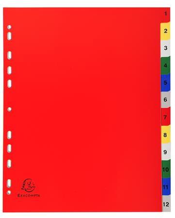 EXACOMPTA Registru, plastic, A4+, 1-12, EXACOMPTA, color (2512E ...