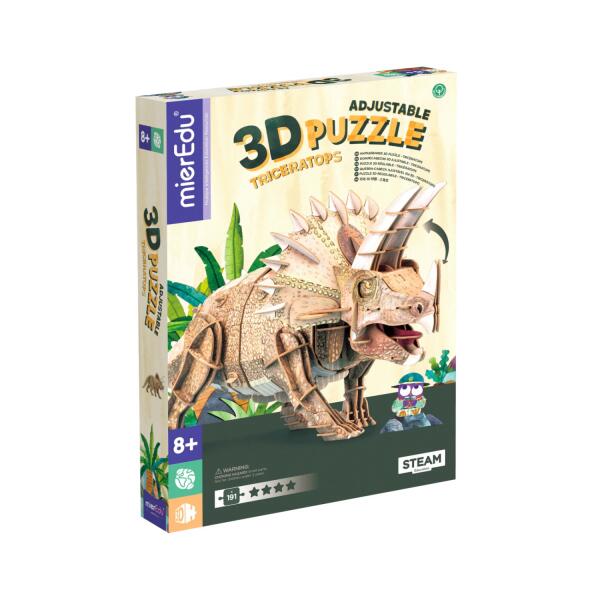 mierEdu Puzzle 3D reglabil - TRICERATOPS (deluxe) (ME4242) (Puzzle 3D) - Preturi