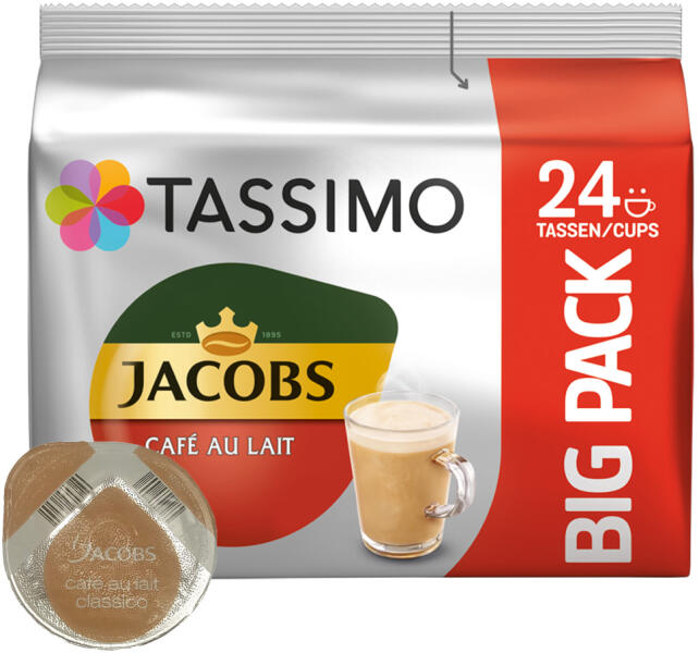TASSIMO Jacobs Café Au Lait (24) (Poduri cafea, capsule de cafea) - Preturi