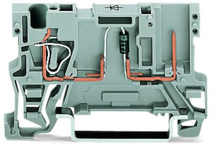 Wago 1-conductor/1-pin component carrier terminal block; with diode ...