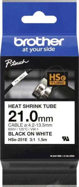 Brother HSe-251E Pro Tape, 21 mm x 1.5 m, text negru / fundal alb ...