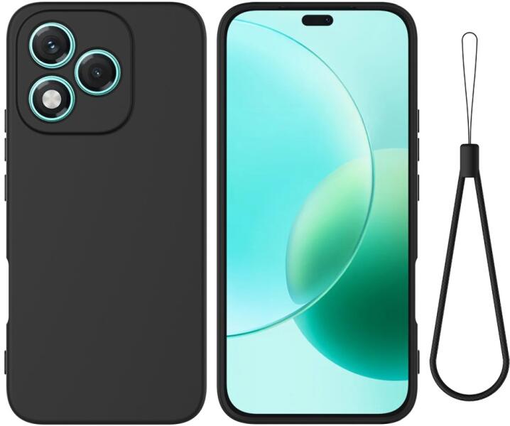 RUBBER Husă de protecție neagră pentru Honor 400 Lite 5G (Husa telefon ...