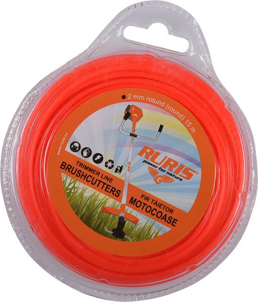 RURIS Fir motocoasa Ruris, profil rotund, PVC, 2.0 mm x 15 m (6-174 ...