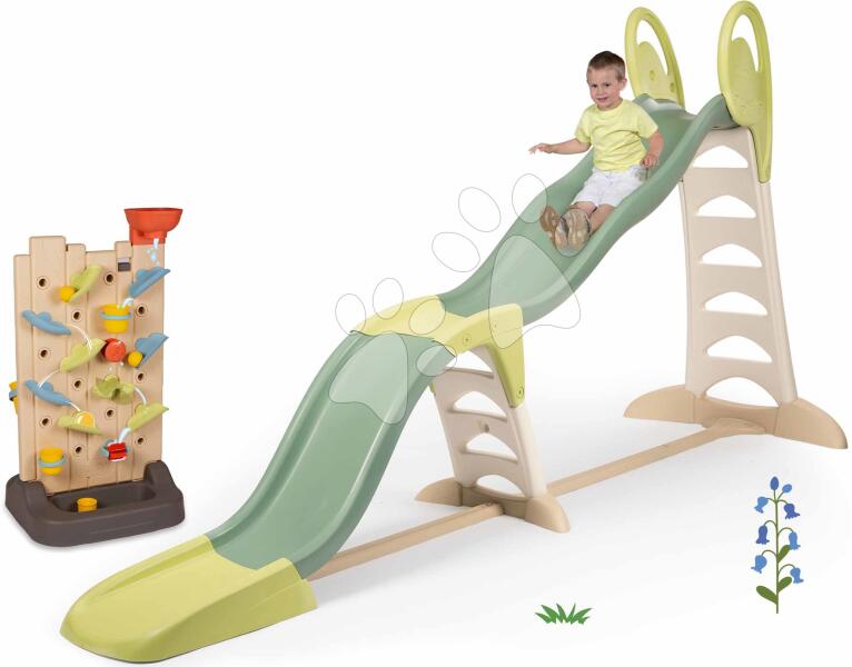 Smoby Set tobogan cu triplu val și perete de joacă Activity Toboggan ...