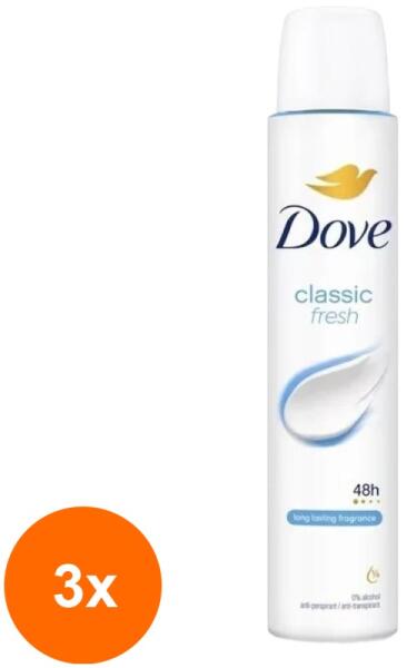 Dove Set 3 x Deodorant Antiperspirant Spray Dove Classic Fresh, 150 ml ...