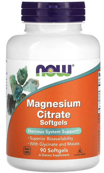 NOW Magnesium Citrate Softgels 90 comprimate (Suplimente nutritive ...