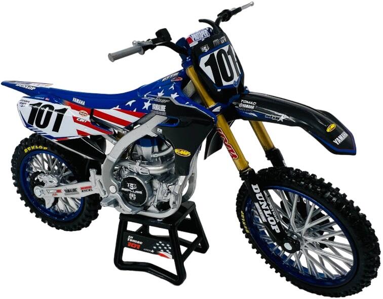 New Ray Toys Motocicletă din metal Newray - Yamaha YZ450F Motocross of Nations Bike, Eli Tomac ...
