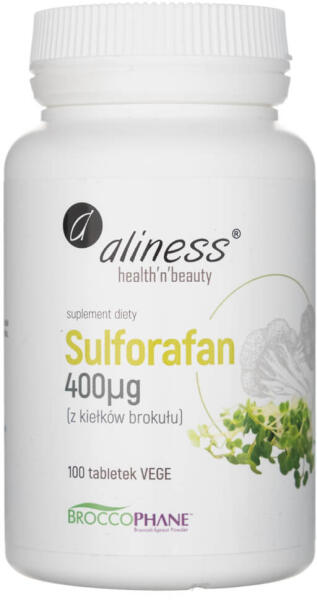 Aliness Sulforafan din germeni de broccoli 400 mcg - 100 Tablete ...