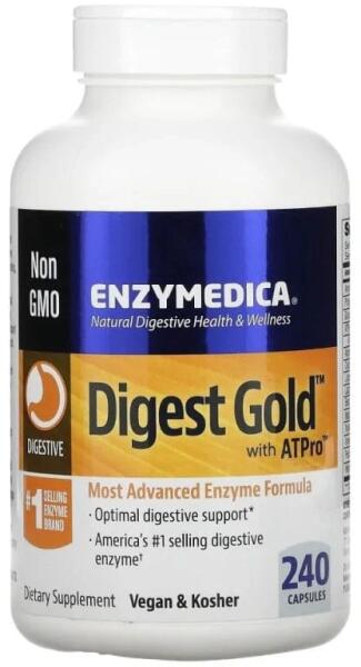 Enzymedica Digest Gold cu ATPro (Enzime digestive) - 240 capsule ...