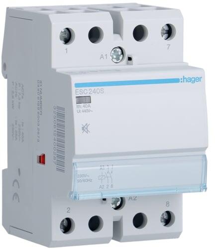 Hager Contactor silentios 40A 2ND 230V Hager ESC240S (ESC240S ...
