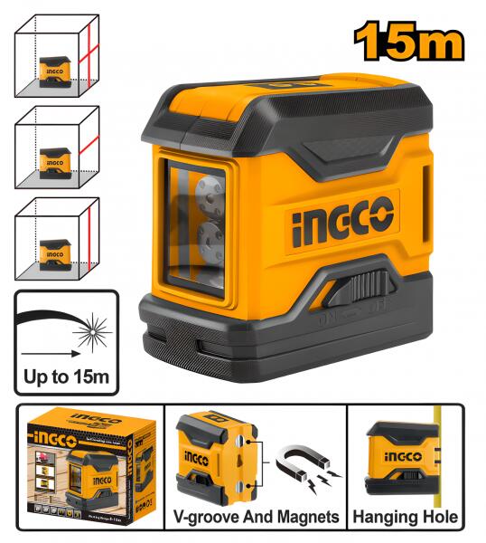 INGCO Aparat de Masura Nivel cu Laser , pana la 18m, Autonivelare ...