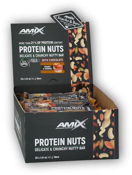 Amix Nutrition 25x Nuci proteice crocante 40g MIX - dovleac migdale ...