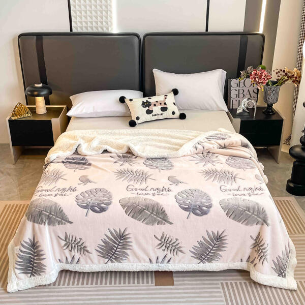 Jojo Home Patura cocolino groasa cu blanita alba 200x230cm, doua fete ...