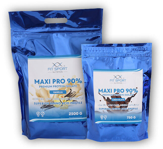 FitSport Nutrition Maxi Pro 90% 2500g + Maxi Pro 90% 750g - Vanilie ...