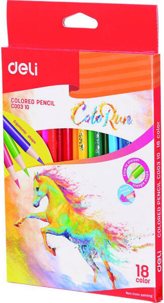 Deli Creioane colorate Deli ColoRun, 18 culori (DLEC00310) (Creion ...