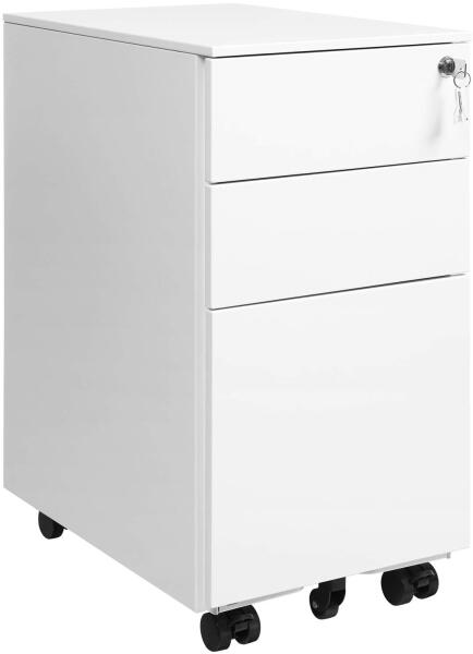 SONGMICS Dulap mobil tip rollbox pentru birouri, 3 sertare pentru ...