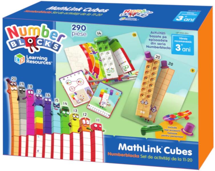 Learning Resources MathLink®Cubes Numberblocks in romana - Set de activitati de la 11 - 20 ...