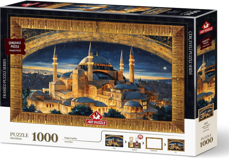 Art Puzzle Puzzle cu ramă și adeziv 3în1 Hagia Sophia 1000 piese ...