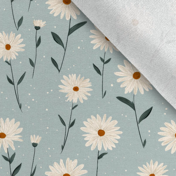 Takoy French terry Takoy 150cm flori mini albastre Aia (Marfuri textile ...