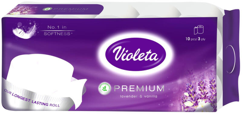 Vásárlás: Violeta VIOLETA prémium toalettpapír, 3 rétegű, fehér, 10 ...