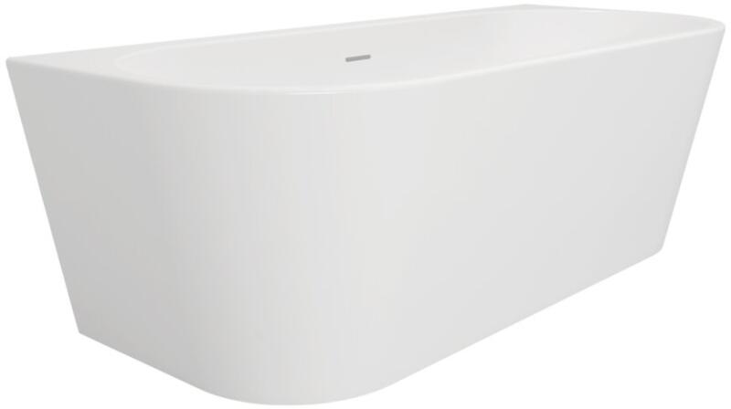 Rune Cada freestanding Rune Birka Tykk 160x75 cm finisaj alb lucios ...