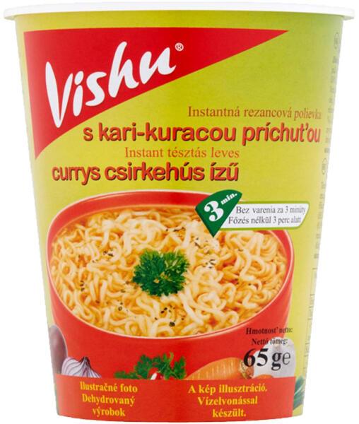 Vásárlás: Vishu curry csirke ízű poharas leves - 65g Instant leves árak ...