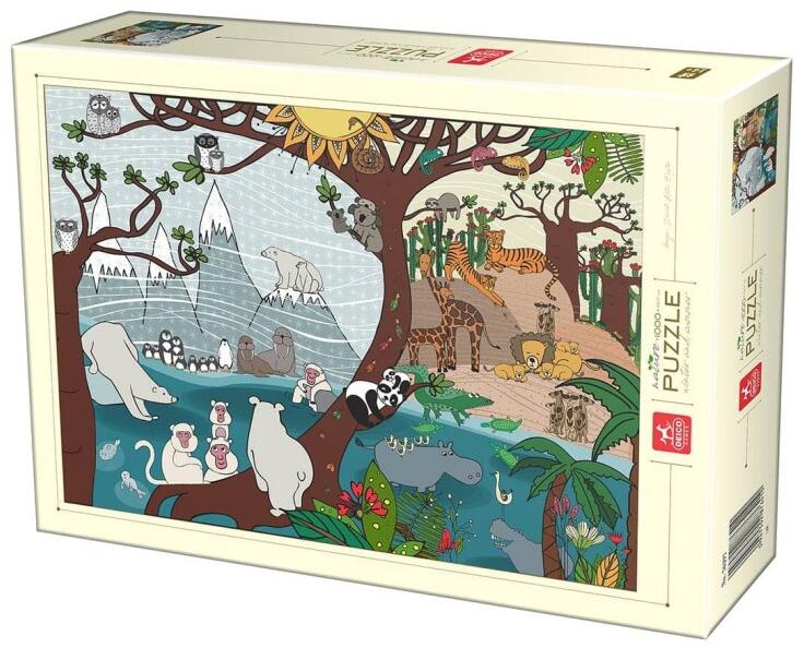 DEICO Puzzle 1000 Piese, Deico, Natura - Vara si Iarna (TOY-76410 ...
