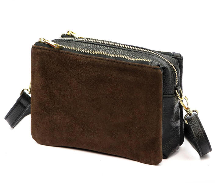 Vásárlás: Luka 26-024 barna-fekete női bőr oldaltáska 20 x 15 x 10 cm ...