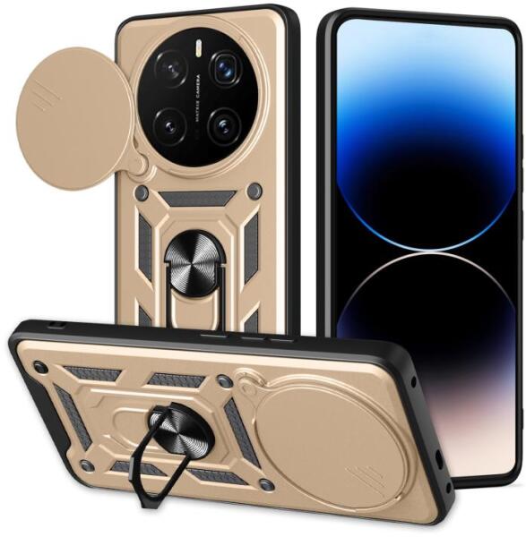 RING CAMERA Capac cu suport pentru Honor Magic7 Pro 5G gold (Husa ...