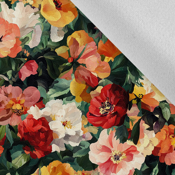 Takoy Țesătură softshell de iarnă flexibil grădină plină cu flori ...