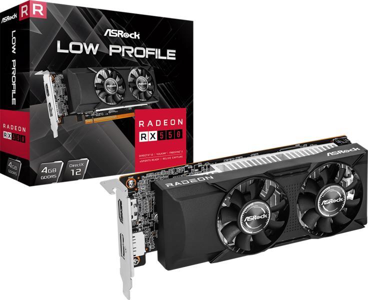 ASRock Radeon RX 550 Low Profile 4GB GDDR5 128bit (RX550 LP 4G) Placa ...
