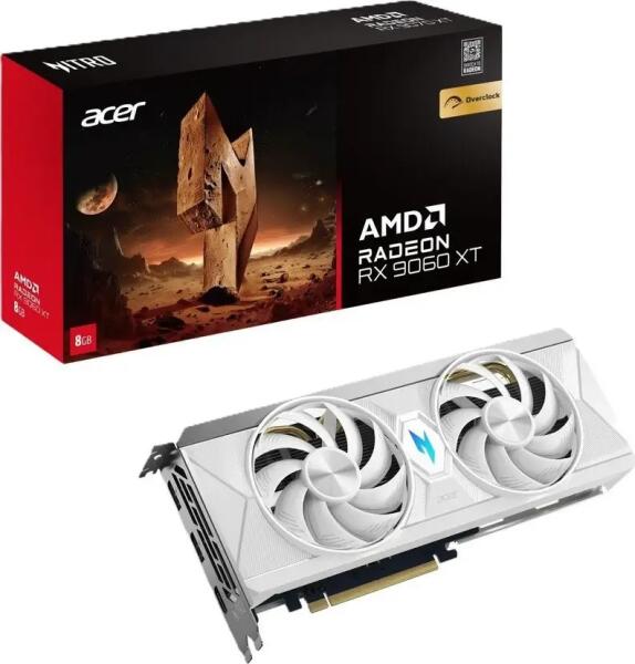 Acer Radeon RX 9060 XT Nitro OC White 8GB GDDR6 (DP.Z4UWW.P02) Placa ...
