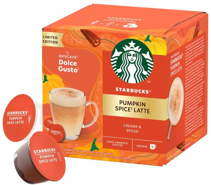 Starbucks | Pumpkin Spice Latte - 12 capsule compatibil cu Dolce Gusto ...